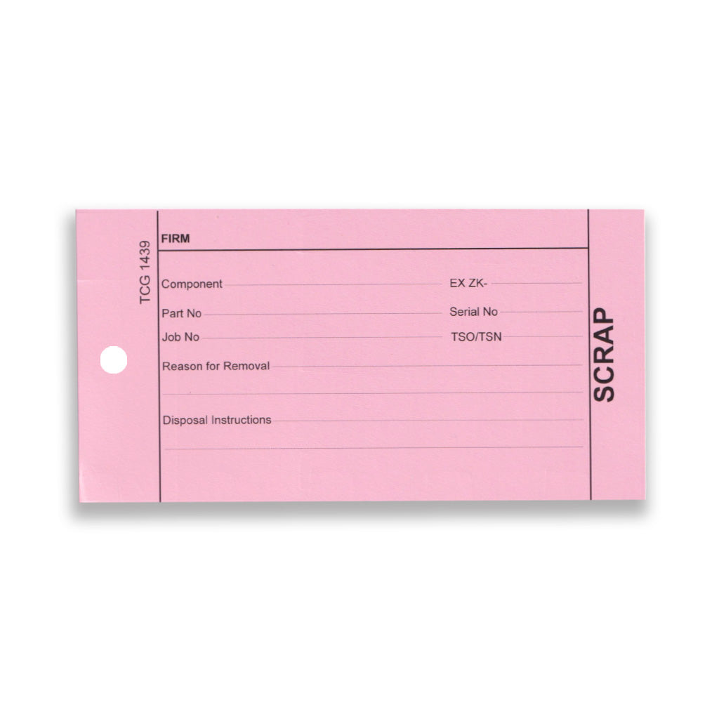 Scrap Labels CAA 1439 | CAA Pilot Logbooks and Forms | Vertia